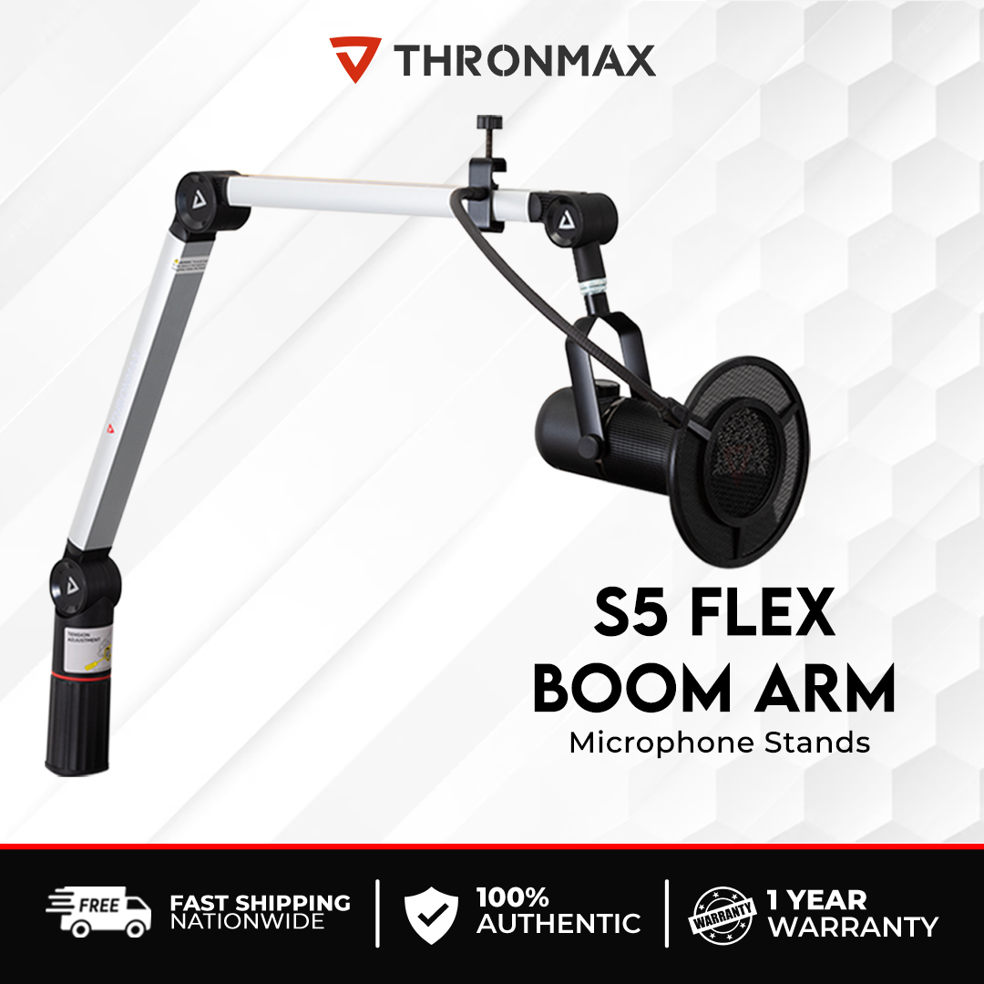 Professional Boom Arm Stand,THRONMAX Flex S5 Mic Stand for Game streaming and Broadcasting ...
