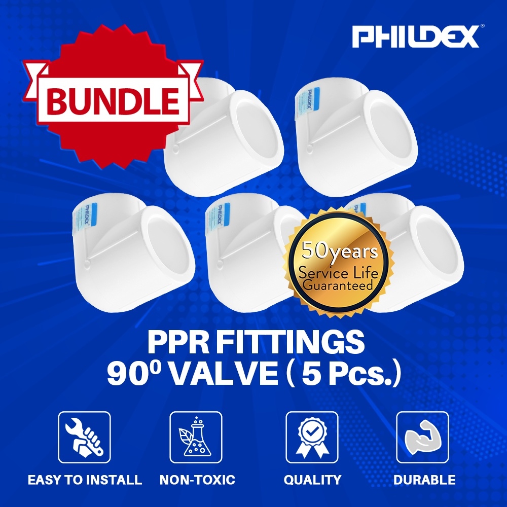 PHILDEX BUNDLE PROMO PPR Fittings - 90 Elbow | Lazada PH