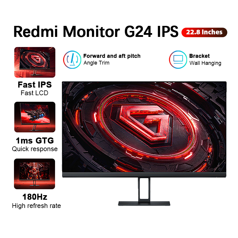 Xiaomi Redmi Gaming Monitor G24 23.8 inch 165Hz Fast IPS Full HD HDR10 120%sRGB 8 bit Low Blue ...