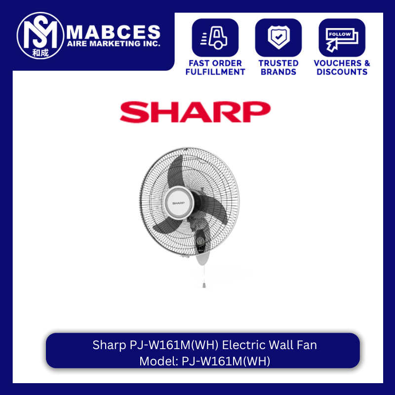 Sharp PJ-W161M(WH) Electric Wall Fan | Lazada PH
