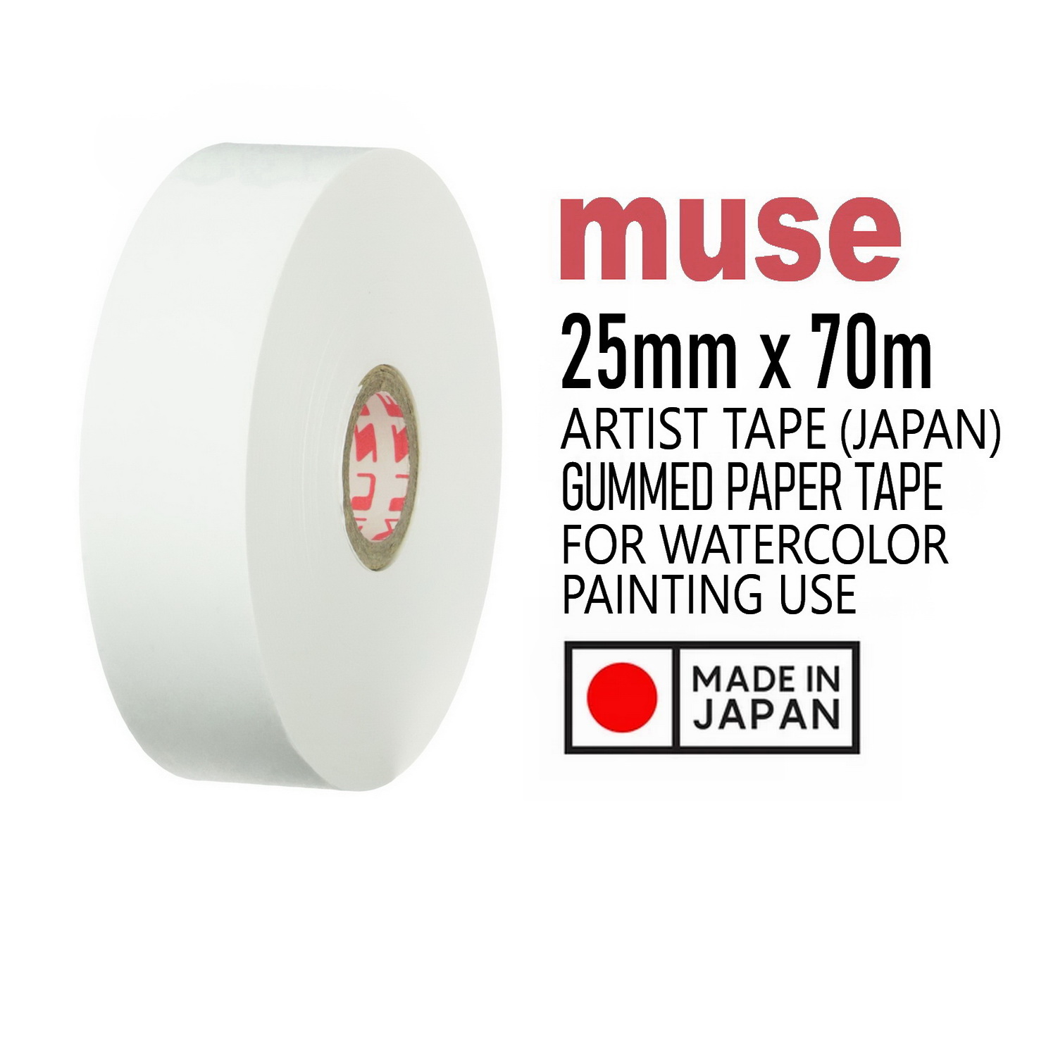MUSE (MADE IN JAPAN) Artist Tape Watercolor Tape / Gummed Paper Tape ...