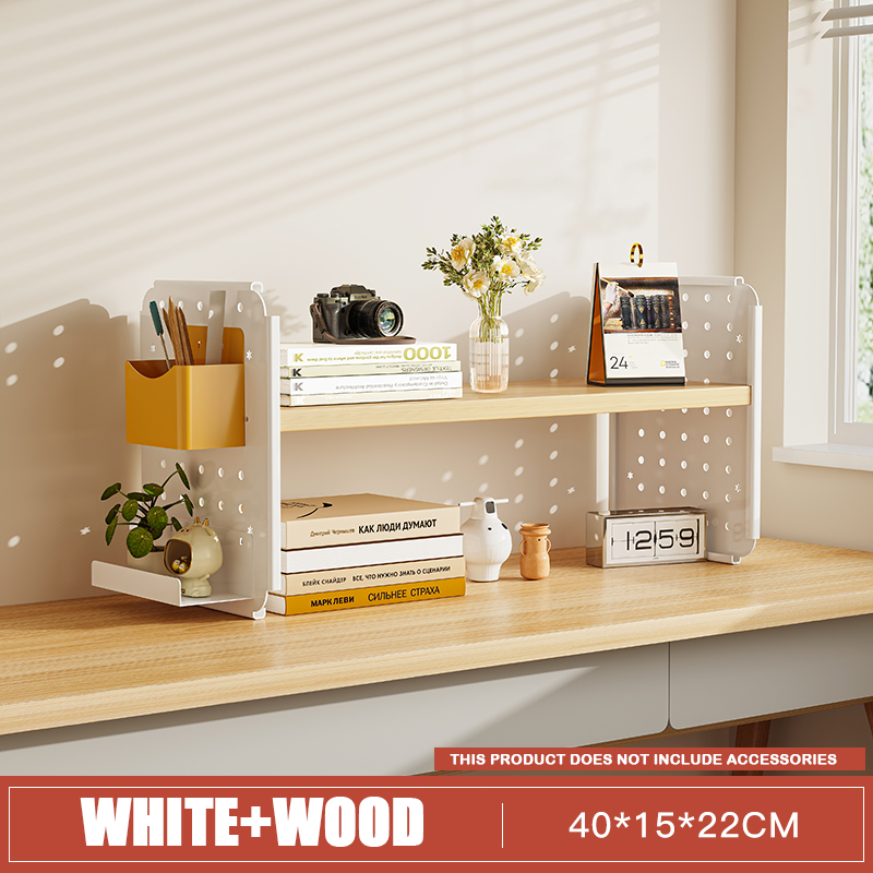 Desktop storage rack desk bookshelf hole board home study desk multi ...