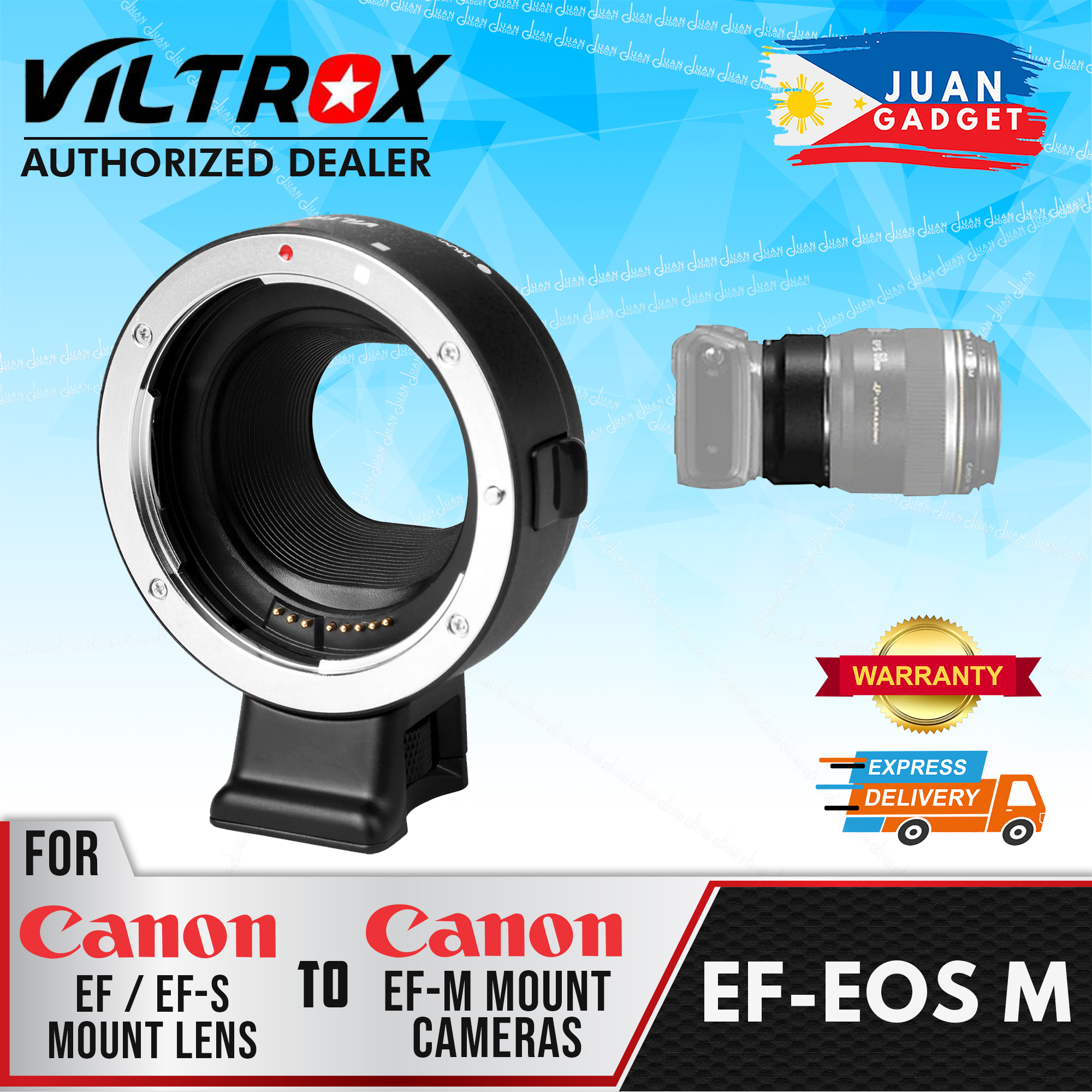 Viltrox EF-EOS M Lens Mount Auto Focus Adapter for Canon EF, EF-S DSLR ...