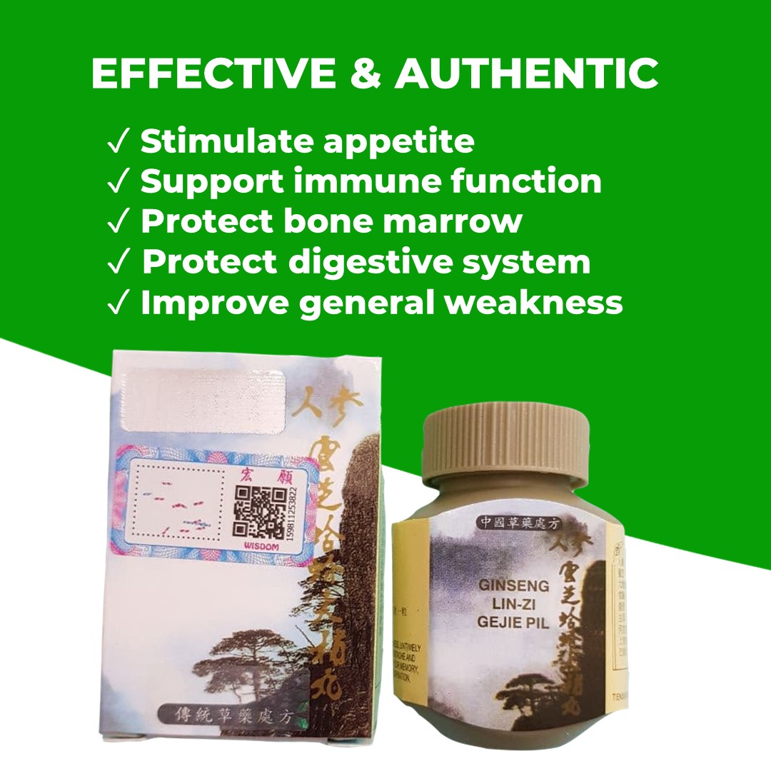 Ginseng Lin Zi Ge Jie Pil Ling Zhi Lin-Zi 30 Capsules Authentic ...