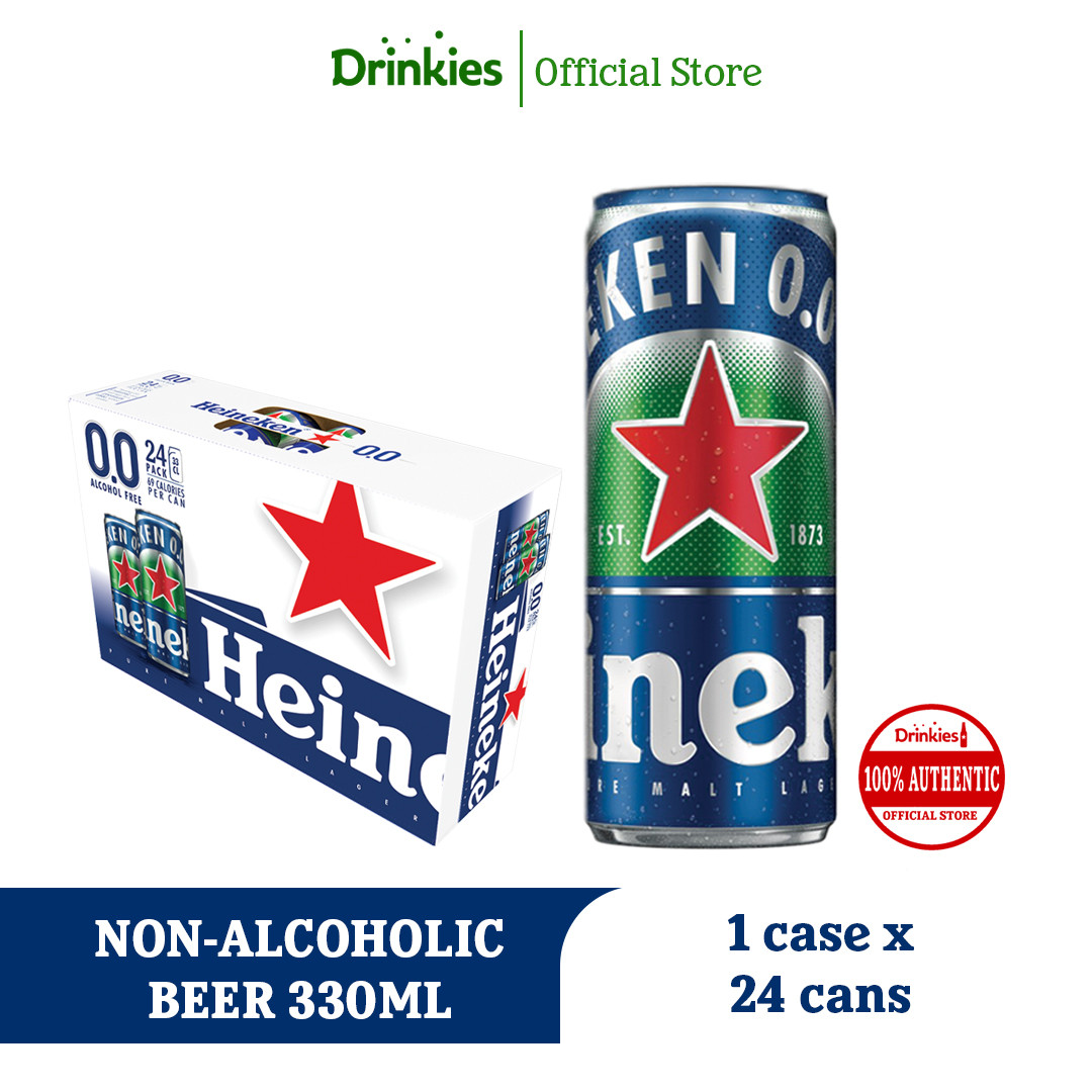 Heineken 0.0 Beer 330mL Can 24-Pack [Non-Alcoholic Lager] | Lazada PH