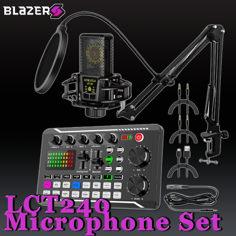 Premium suit High-Frequency Microphone with V8S sound card for ...