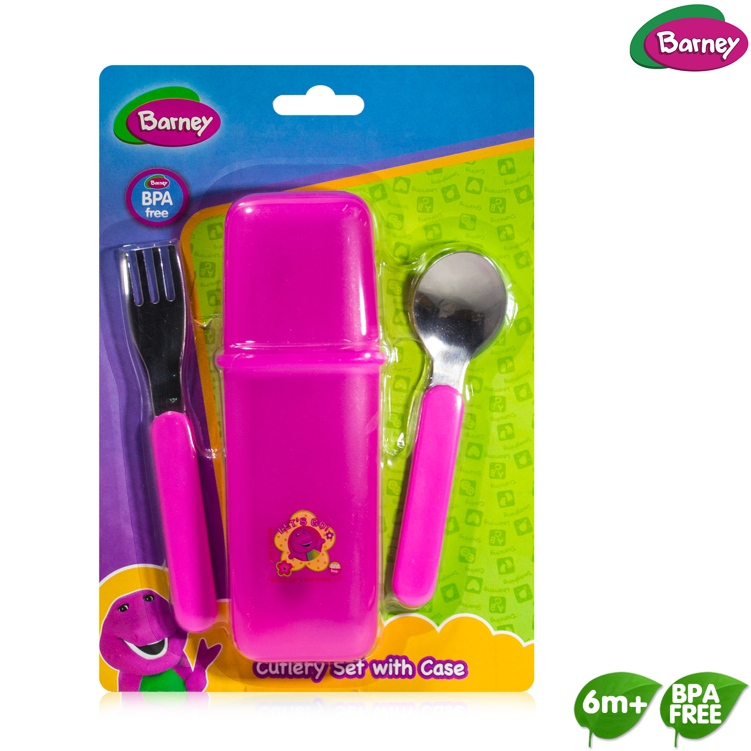 Barney Cutlery /Spoon and Fork Set with Case | Lazada PH