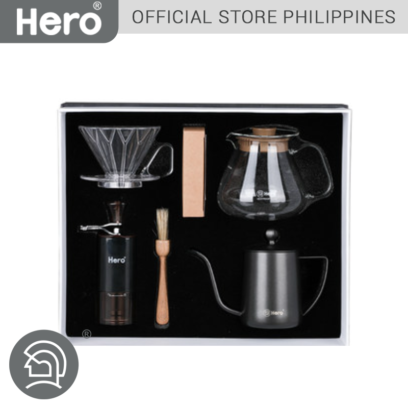 Hero Mini Gift Set | Mini Hand Grinder | Ceramic Burr | PCTG Dripper ...