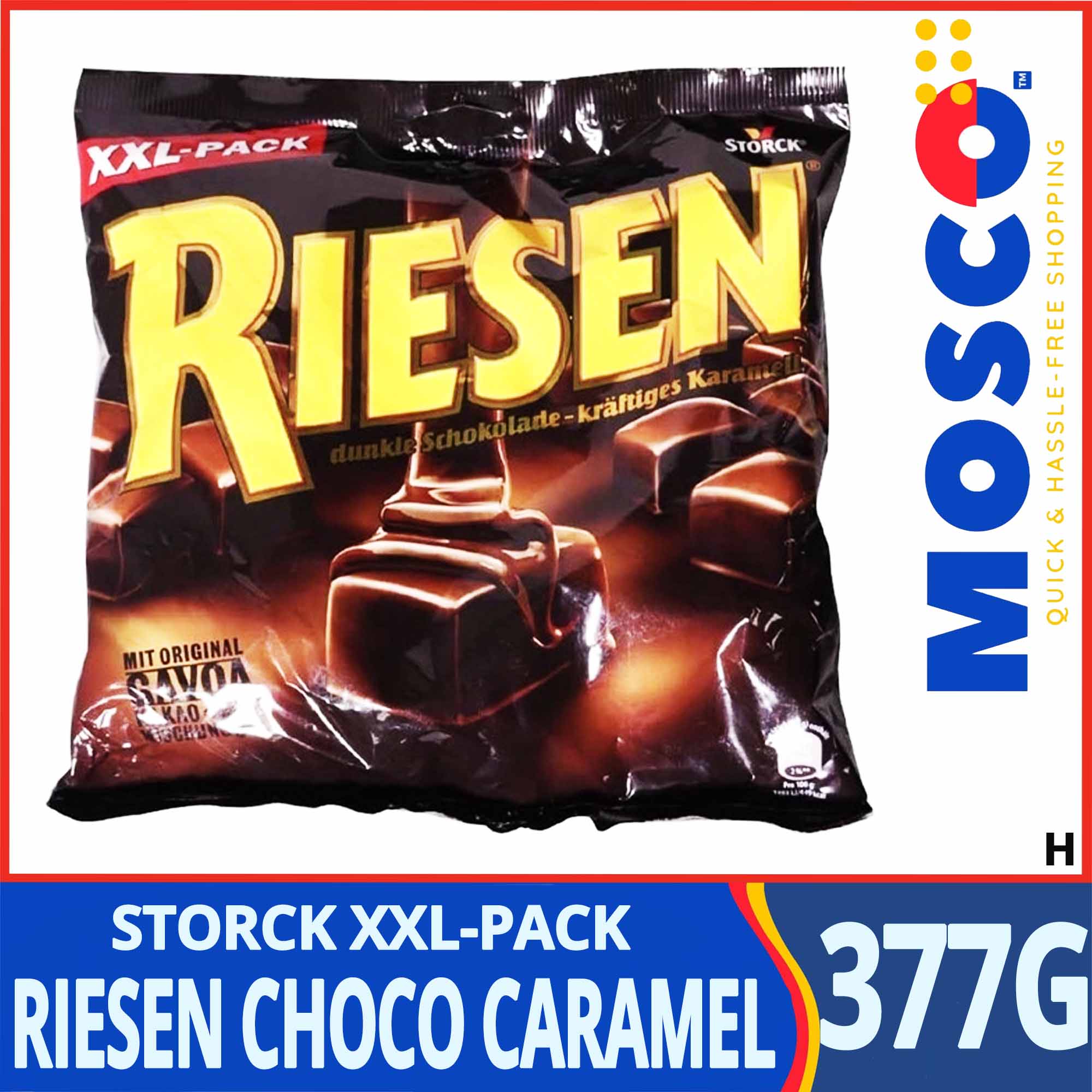 Storck Riesen XXL Pack - Dark Chocolate Caramel Chewy Candy 377g ...