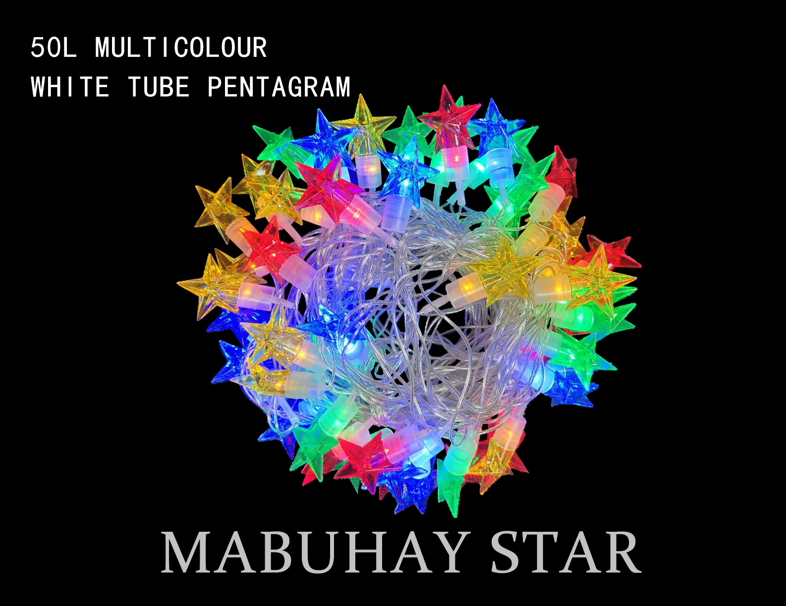 MABUHAY STAR Christmas Lights 50L LED Multicolor Music Light With ...