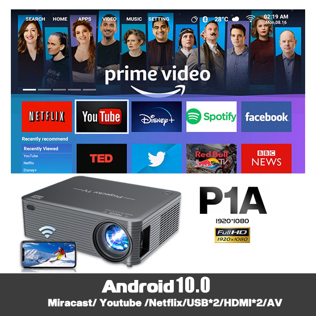 【🥇Full HD 1920P】Fintex P1pro Native 1920P Full HD 4K Android 10.0 ...