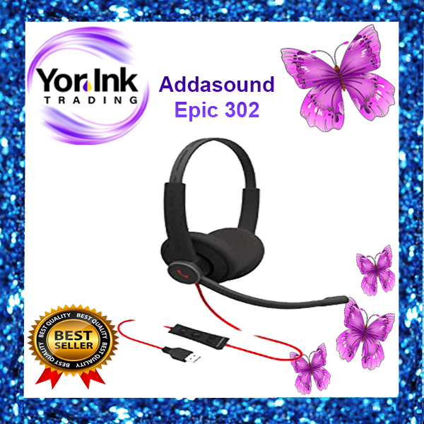 Addasound Epic 302 Wired USB Stereo Headset (EPIC-302) | Lazada PH