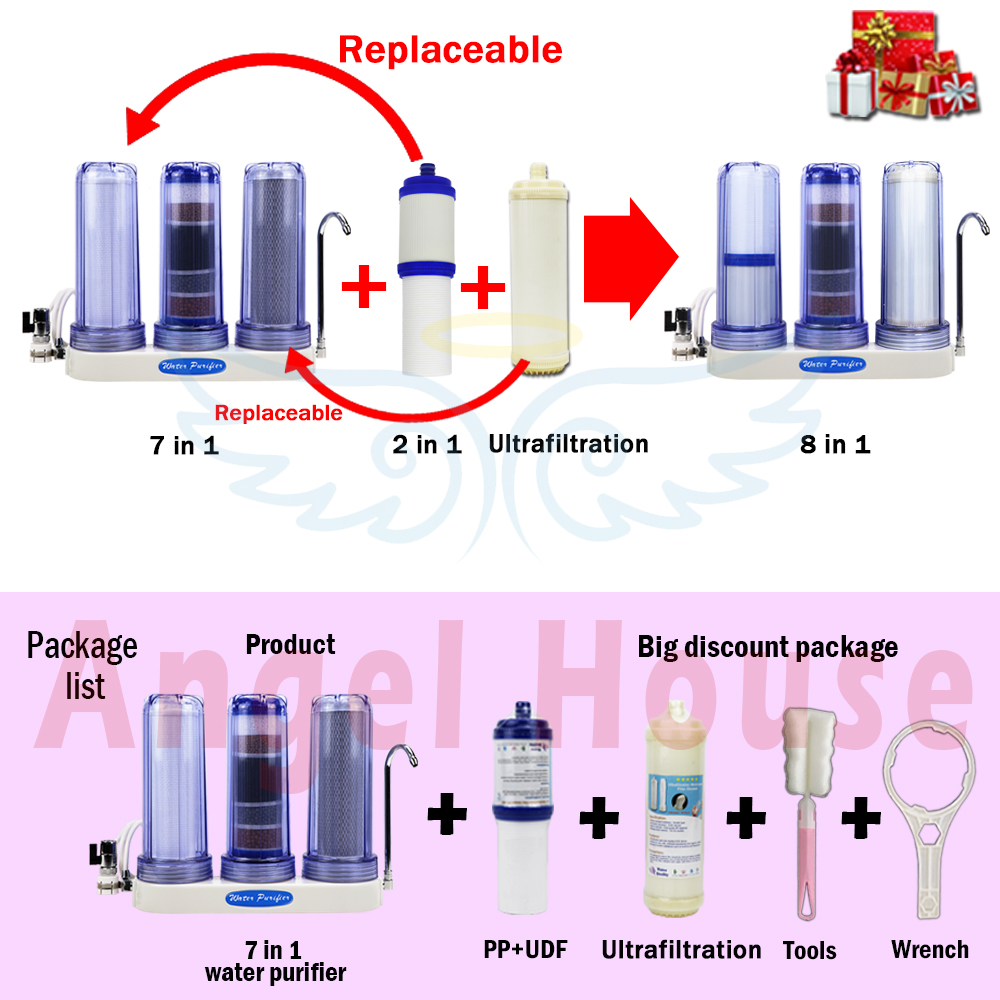 Authentic Alkaline 3 in 1 Water Purifier Complete Set With Free 1pc ...
