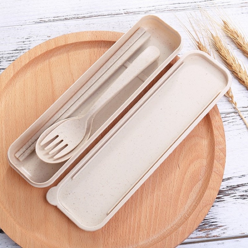 3 in 1 Spoon Fork & Chopstick Set with Organizer Box Spoon and Fort ...