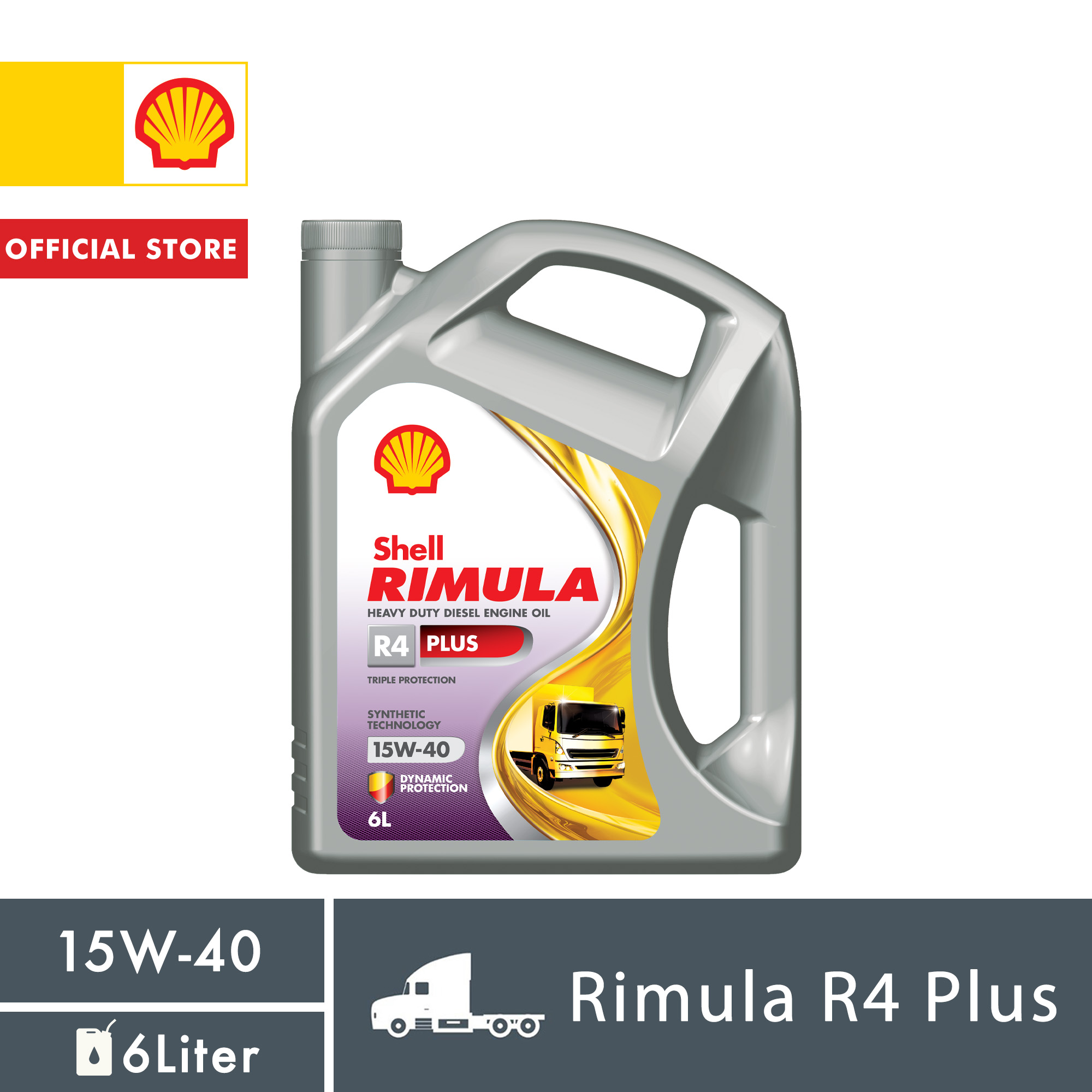 Shell Rimula R4 Plus 15W-40 Heavy-Duty Engine Oil 6 Liters | Lazada PH