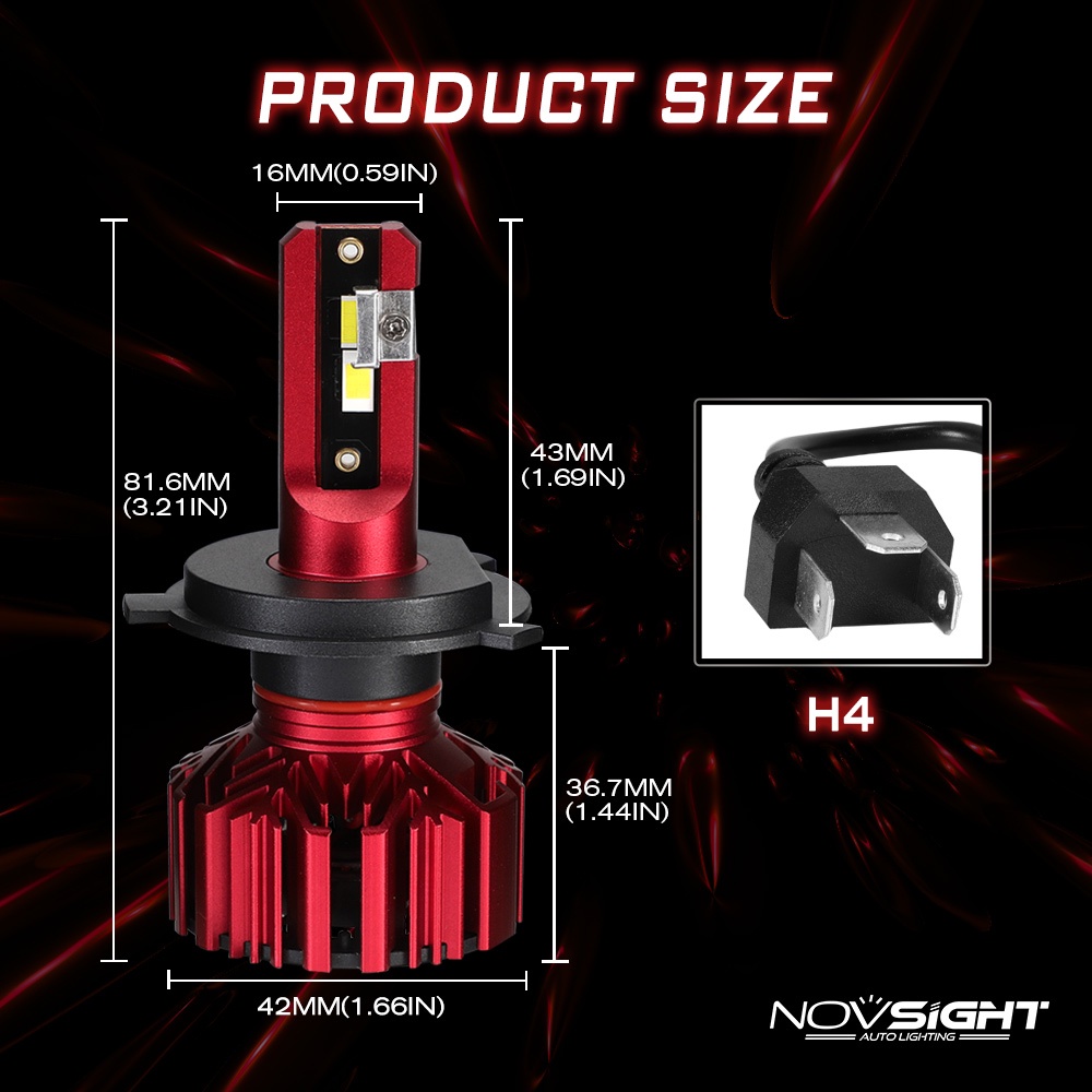 Novsight N11S LED Headlight H4 H11 Ultra Bright Long Life Headlight ...