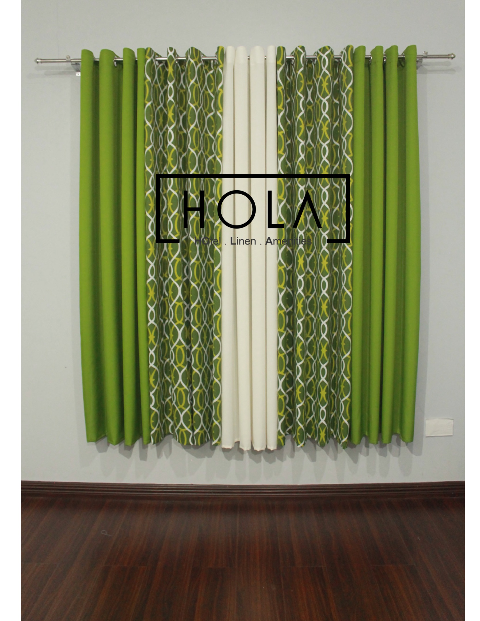 HOLA - Printed Curtains - Sapphire Green - 5in1 SET | Lazada PH