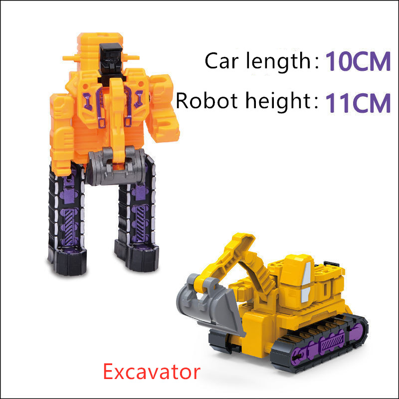 New Toy Car Bulldozer Excavator Robot 2 in 1 Toy City Mini Construction ...