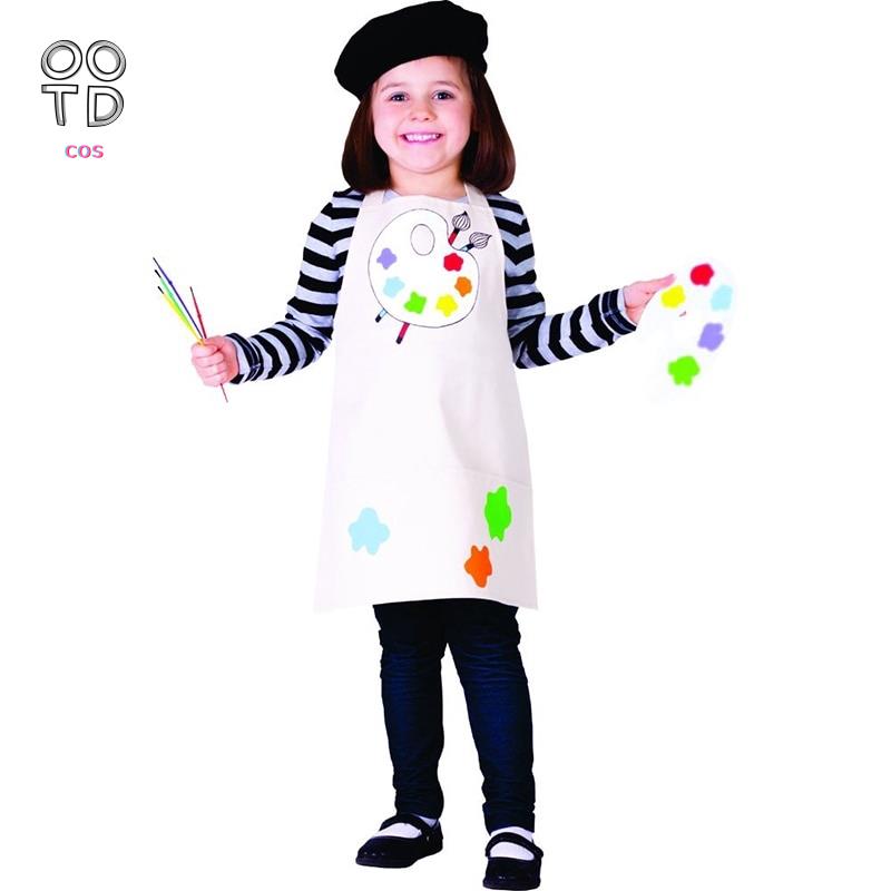 New Child Little Girls Talented Artist Professional Clothing Painter ...