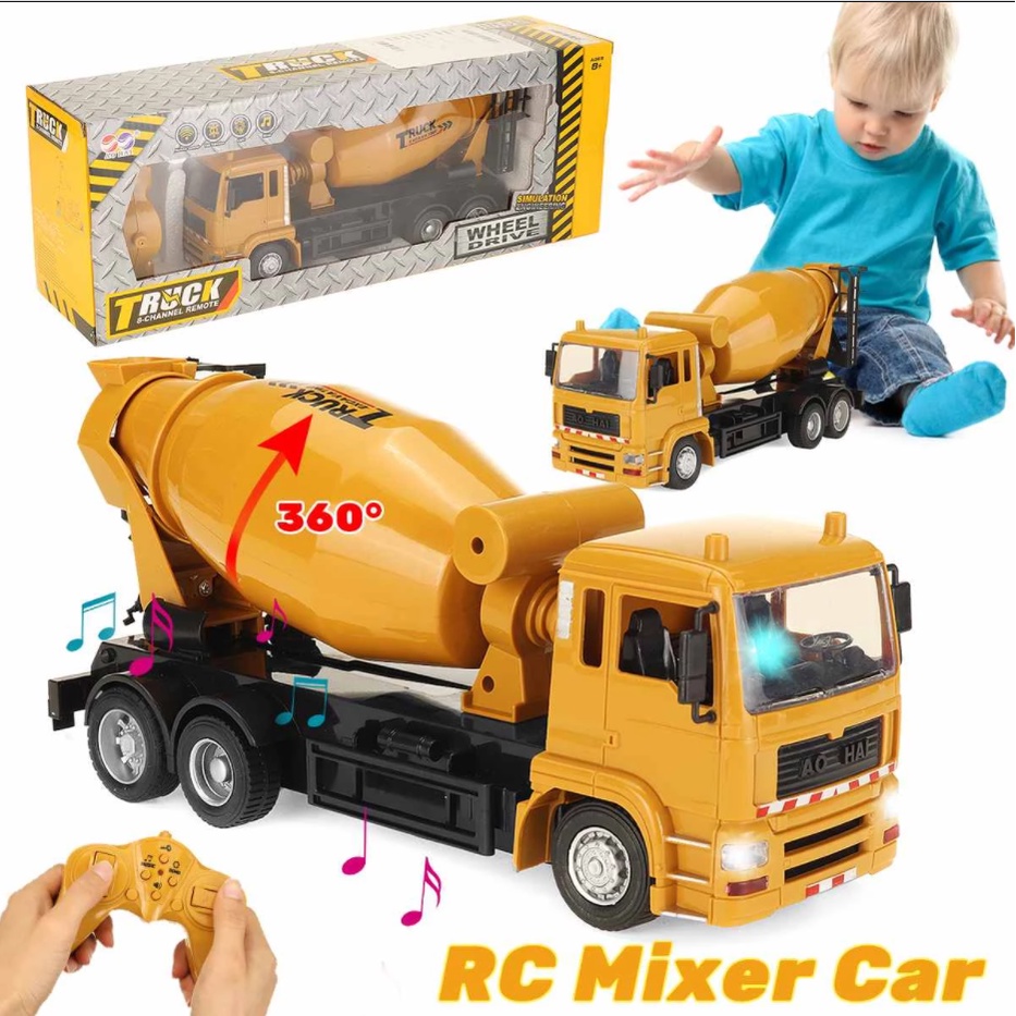Immediate delivery Remote Control Excavator Muck Truck Mixer Crane Toy ...