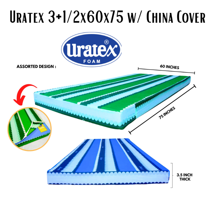ORIGINAL URATEX 3.5 INCH THICK FOAM WITH COVER/ URATEX MATTRESS/ FOAM ...