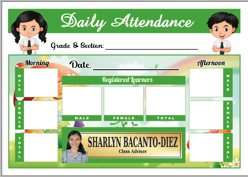 Erasable/Customized Daily Attendance with White Board Marker | Lazada PH