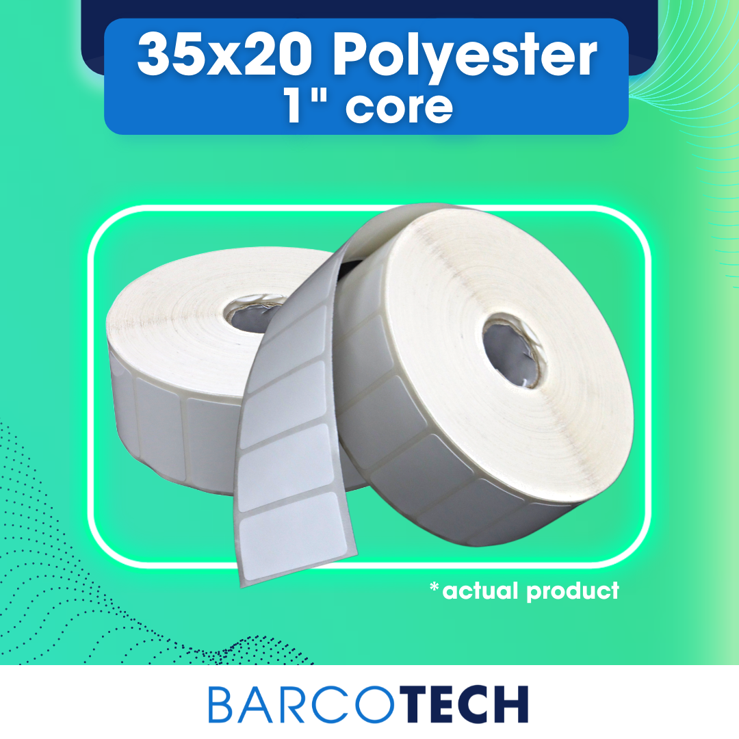 35x20 Polyester Barcode Label Sticker -1" Core | Lazada PH