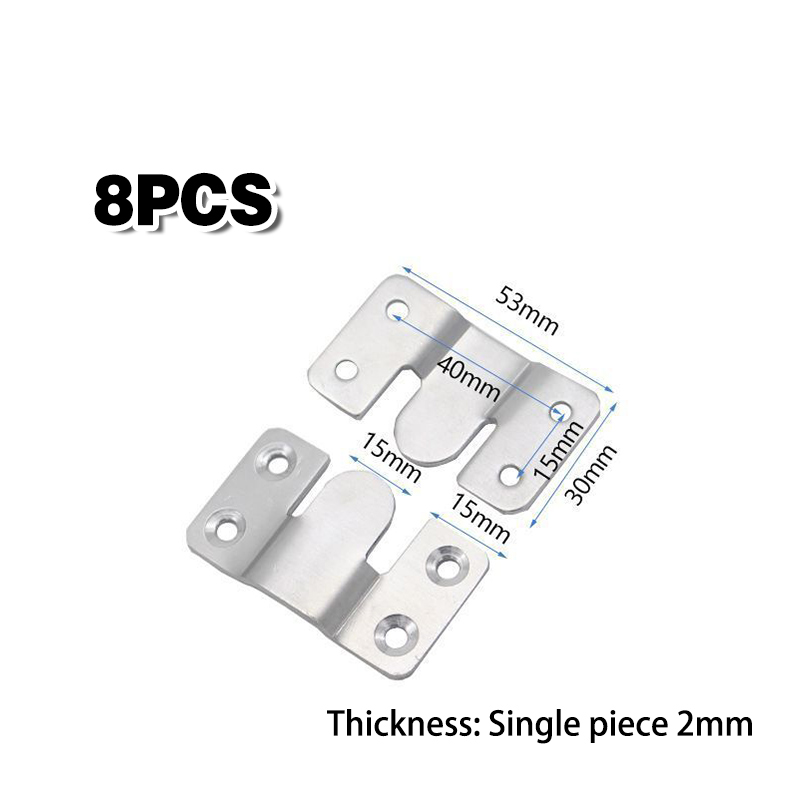 8PCS Heavy Duty Furniture Interlock Bracket Wall Flush Mount Bracket ...