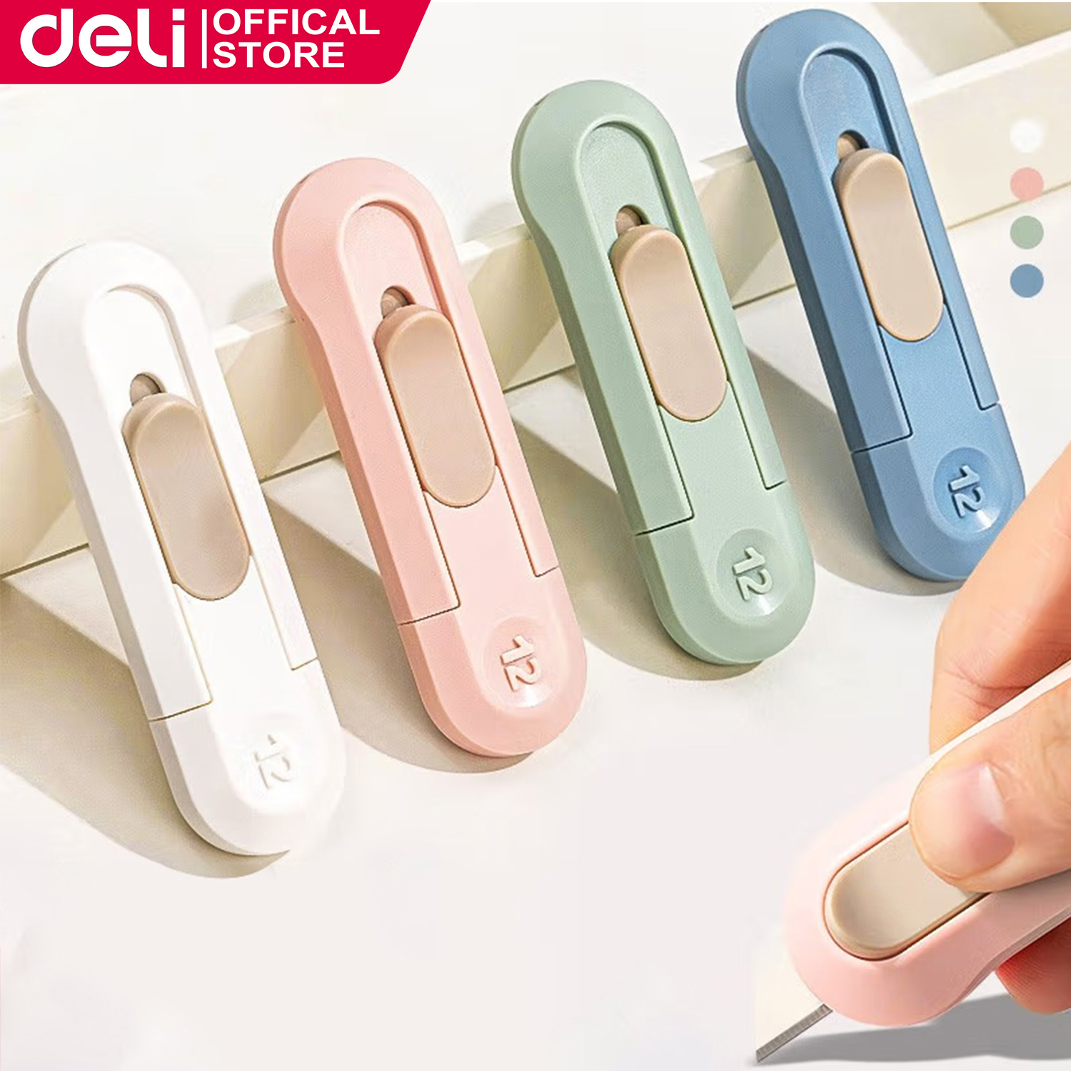 Deli Mini Utility Knife Shaped Box Cutter Paper Envelope Slitter ...