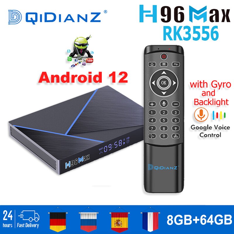 2023 H96 V56สูงสุดสมาร์ทกล่องทีวี Android 12 8กิกะไบต์64กิกะไบต์ RK3566รองรับ8K USB3.0คู่ Wifi ...