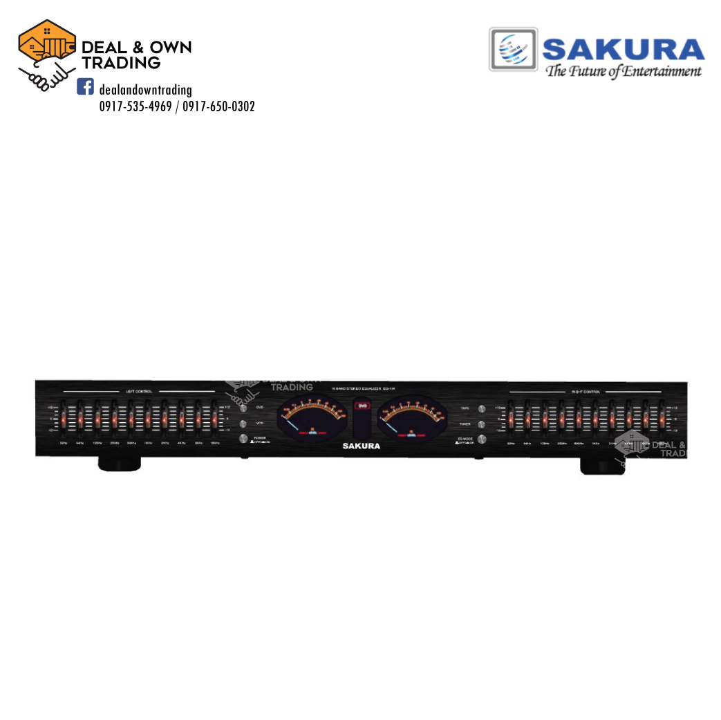 Sakura EQ-104 10 Band Graphic Equalizer w/ V.U Meter | Lazada PH