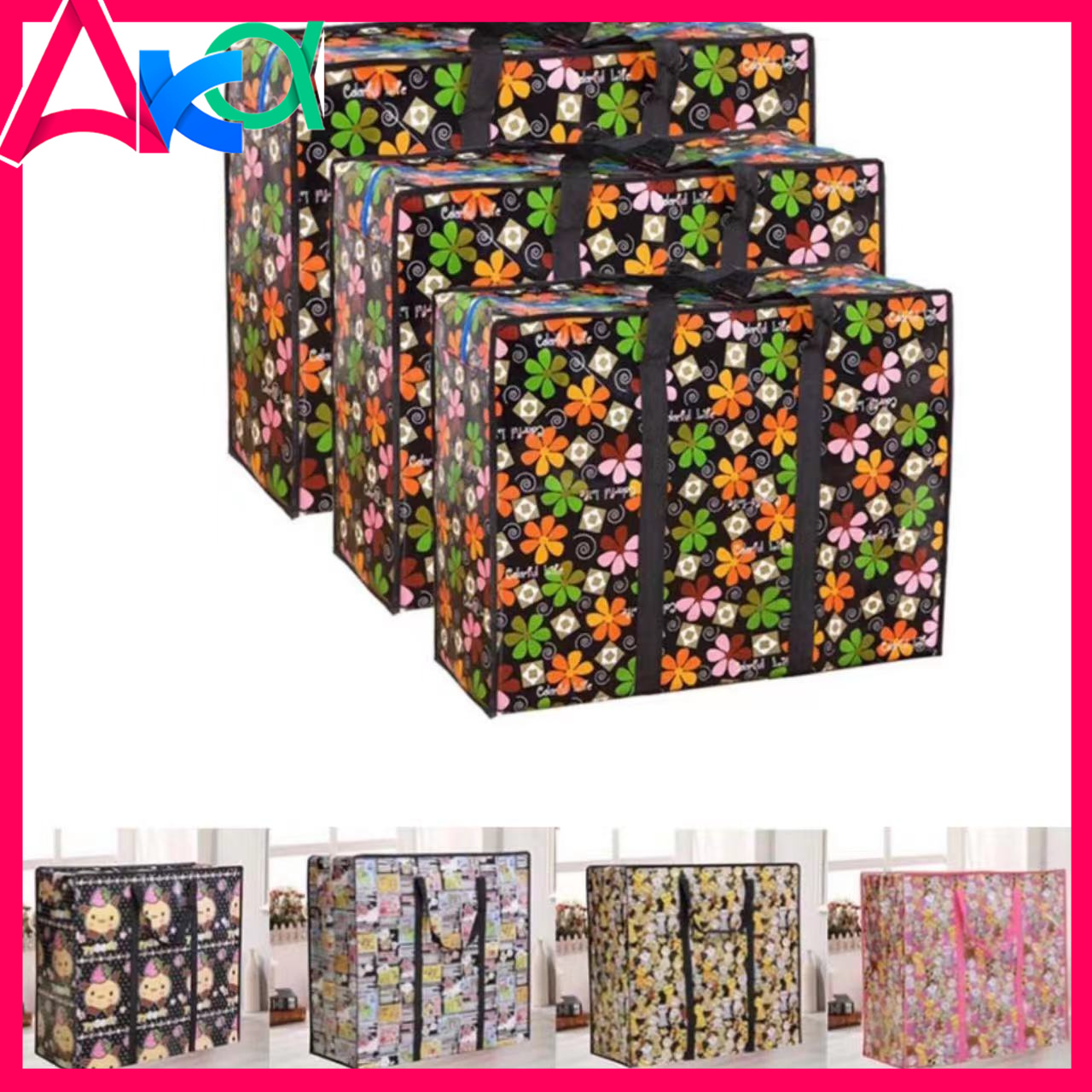 Thick travel luggage/storage bag,shopping bags,sako bag,zipper,large ...