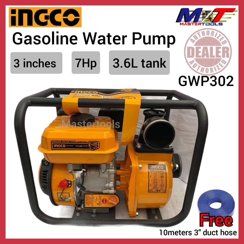 Ingco Gasoline Water Pump available in 2" and 3" free 10 meters duct ...