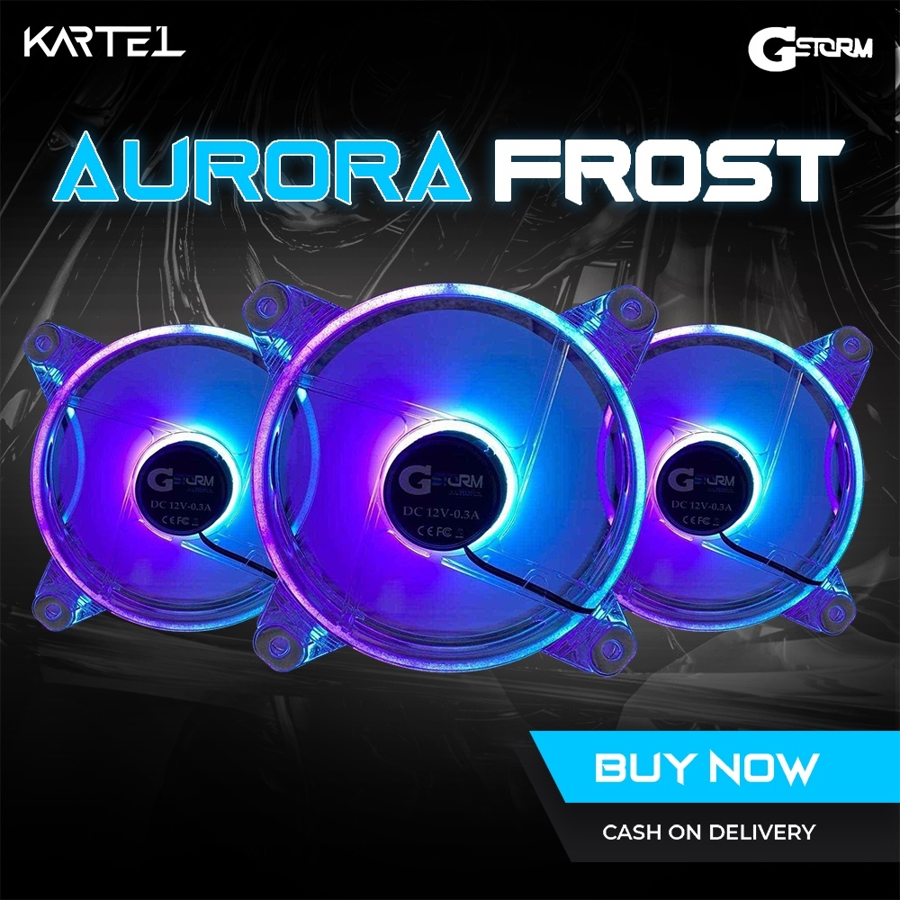 G STORM Aurora Frost LED Fan 120mm PC CPU Computer Case Cooling Fan ...