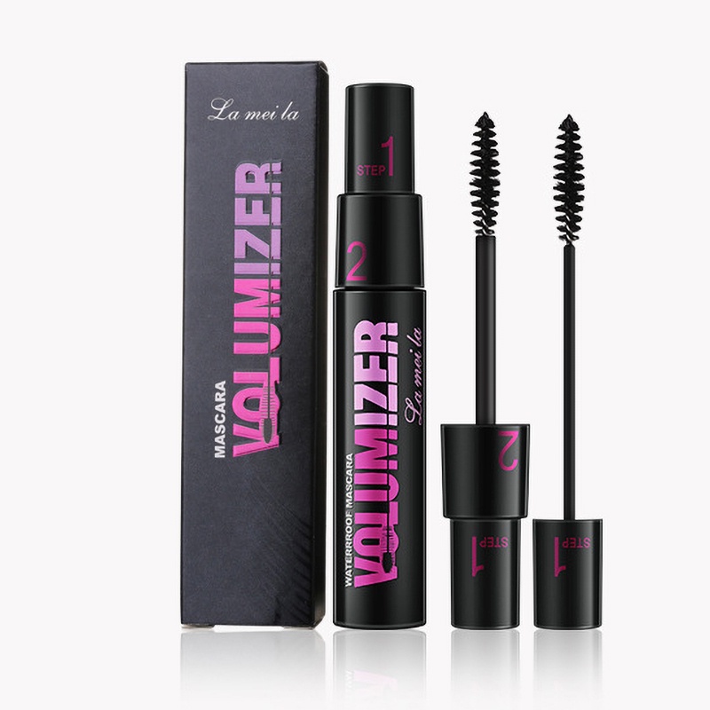 2 In 1 Waterproof Mascara Fine Brush Mascara Naturally Curled Eyelashes ...