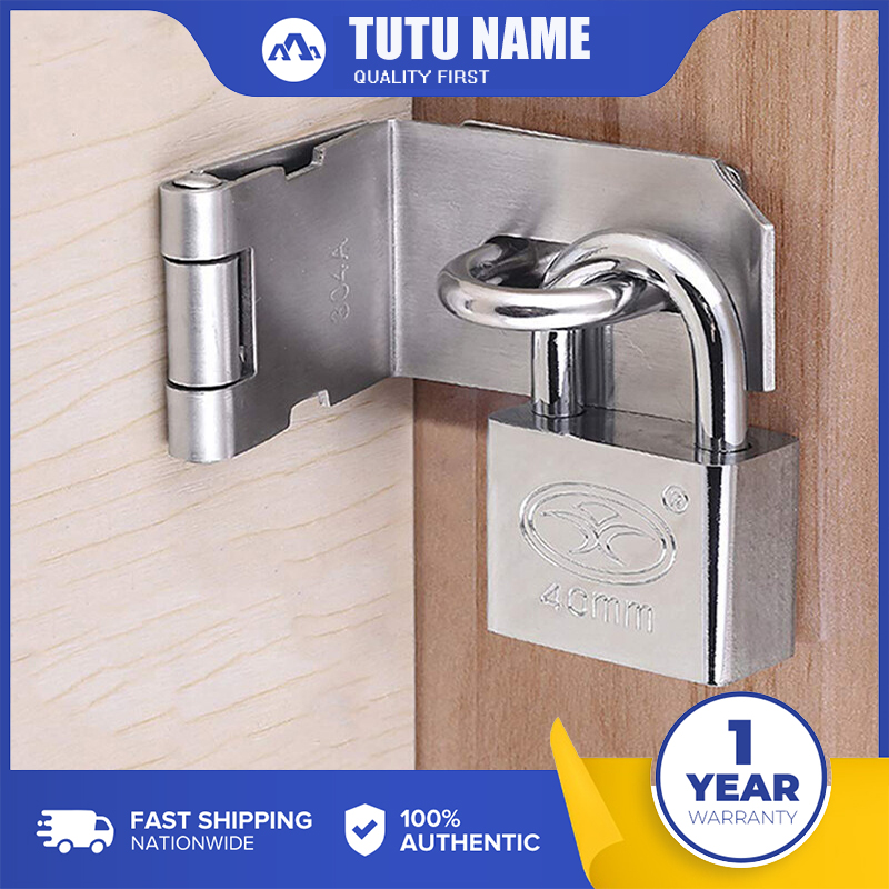 Stainless Steel Door Bolt Heavy Duty Latch Catch Lock Safety Anti-theft ...