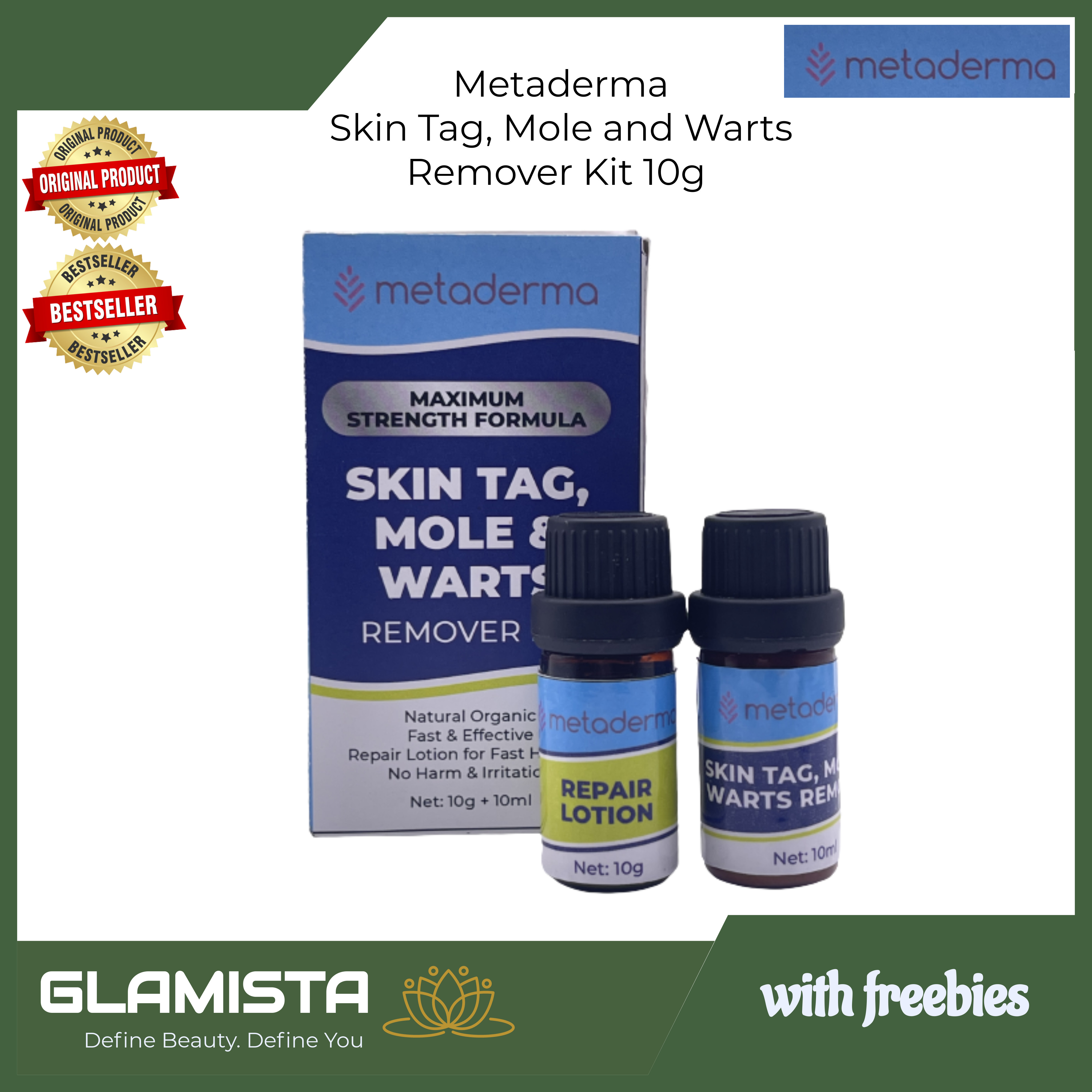 SKIN SO CLEAN Metaderma Skin Tag, Mole and Warts Remover Kit 10g ...
