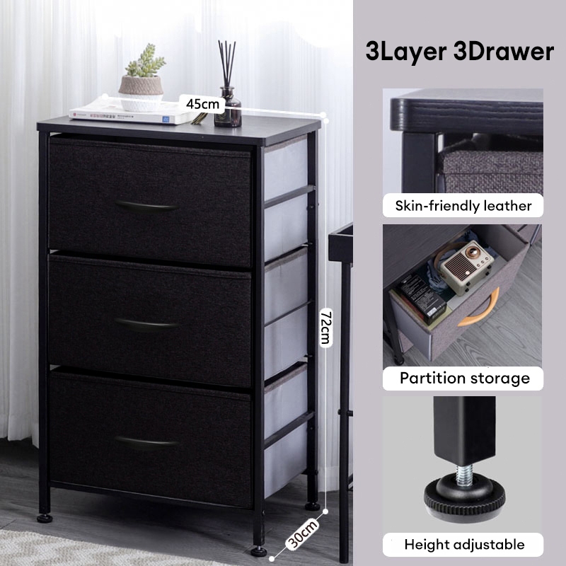 Fabric Drawer Storage Cabinet Multifunctional Drawers Bedside Chest ...