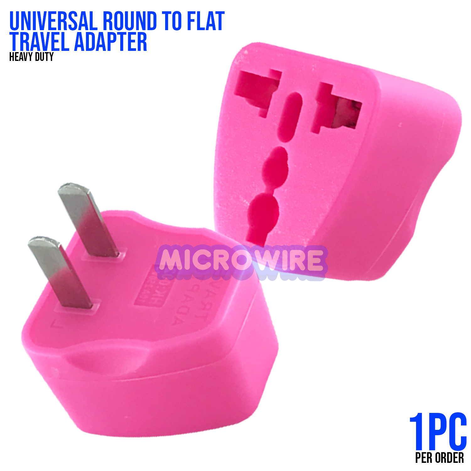 Universal Travel Adaptor Outlet Plug Adapter Converter (Round to Flat ...
