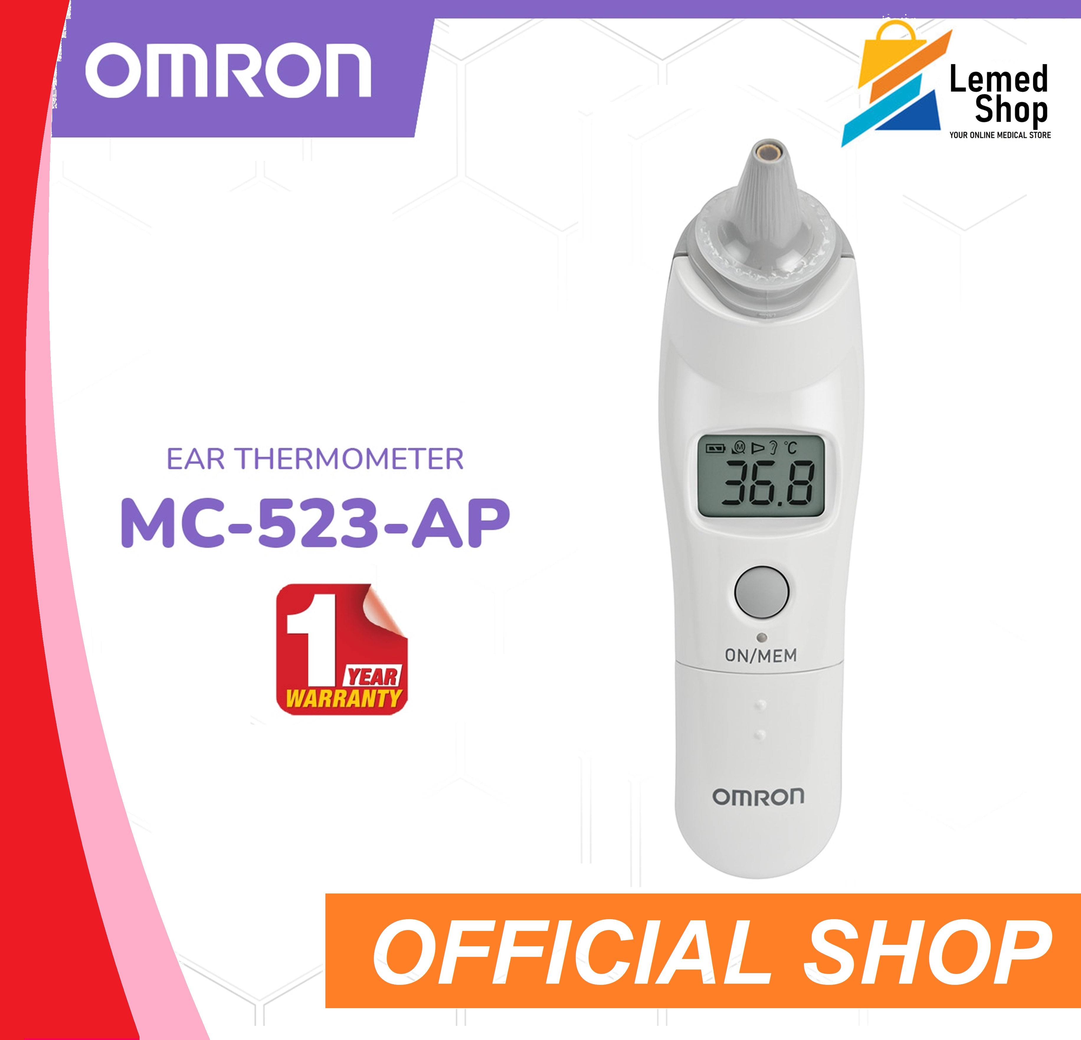 Omron Digital Ear Thermometer MC-523 | Lazada PH