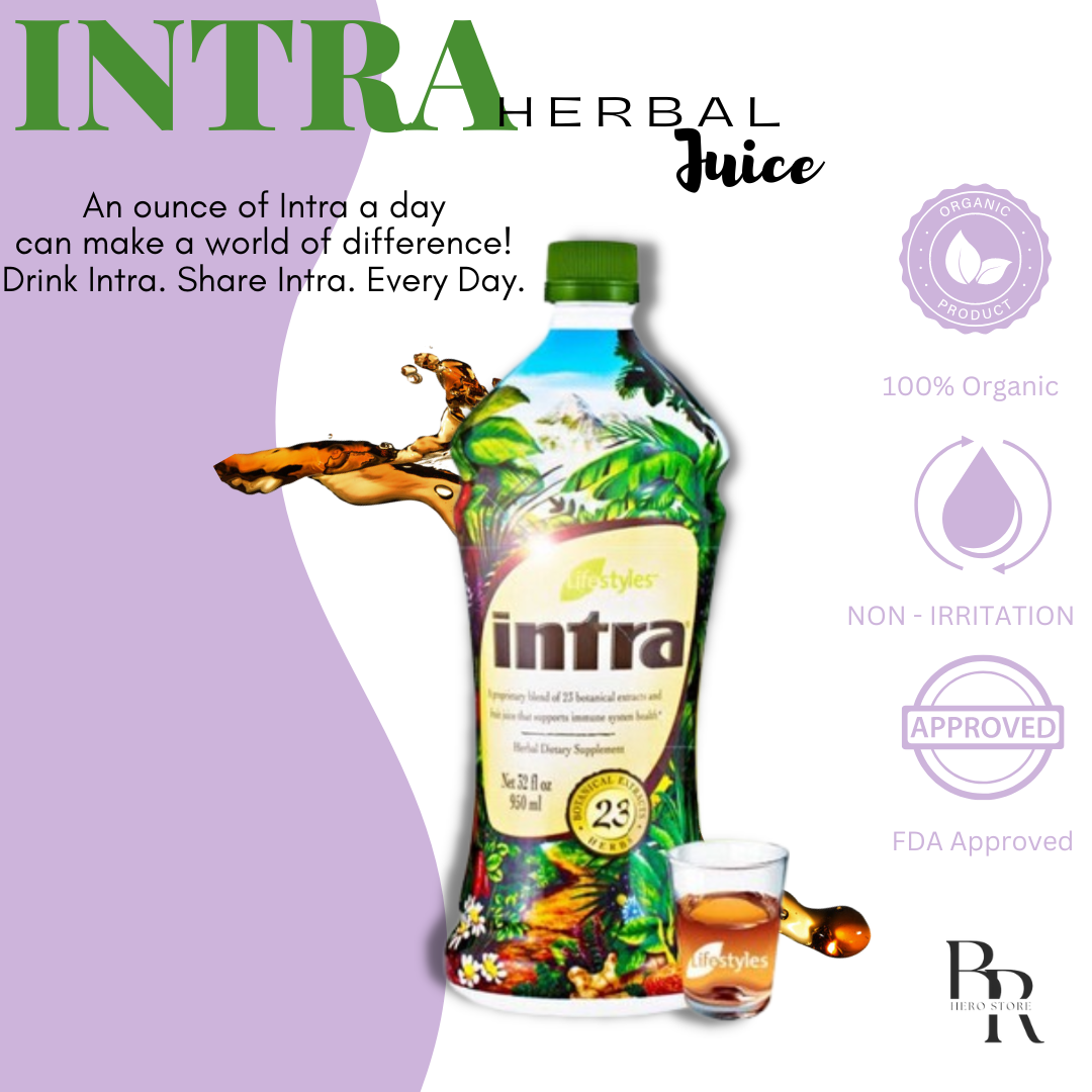 100% AUTHENTIC INTRA Herbal Juice Food Supplement by Lifestyles 950 ml ...