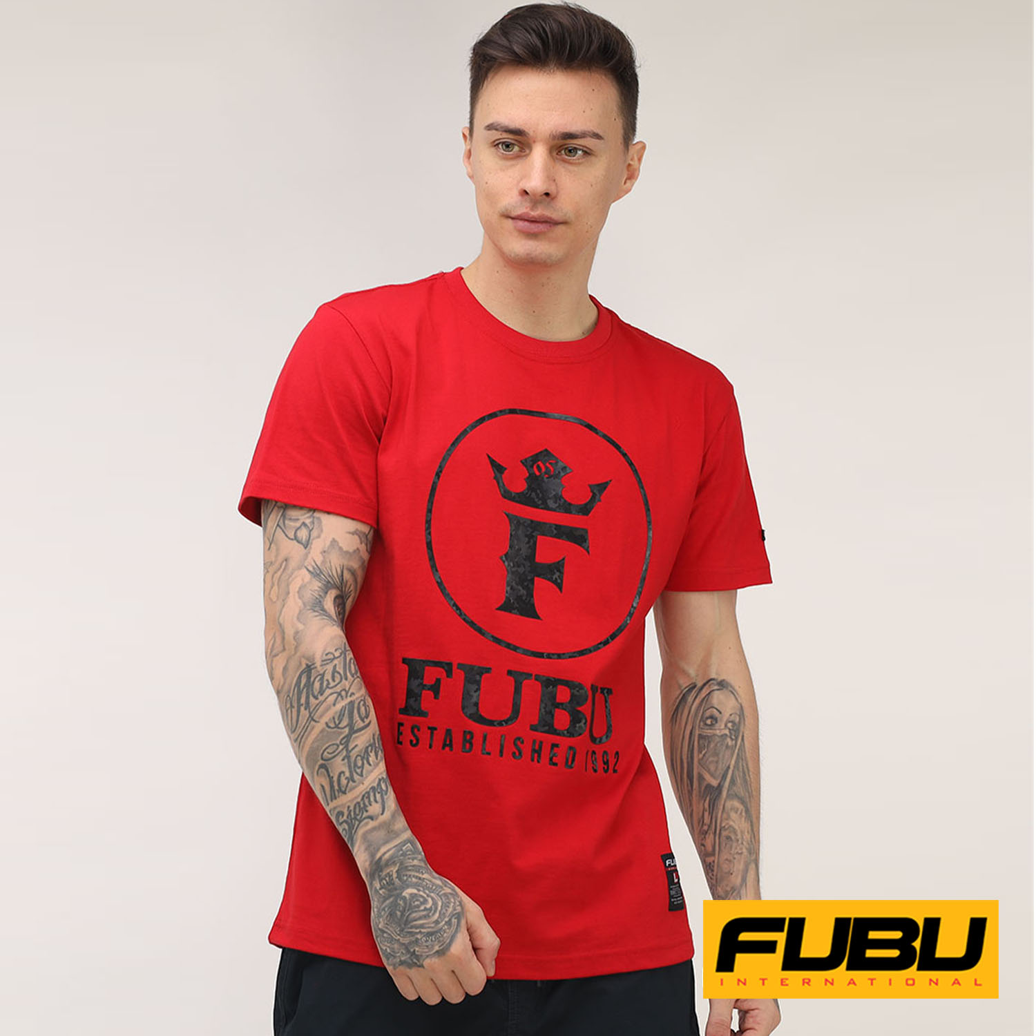 Fubu Round Neck Regular Fit FBT01A-2967 (Red) | Lazada PH