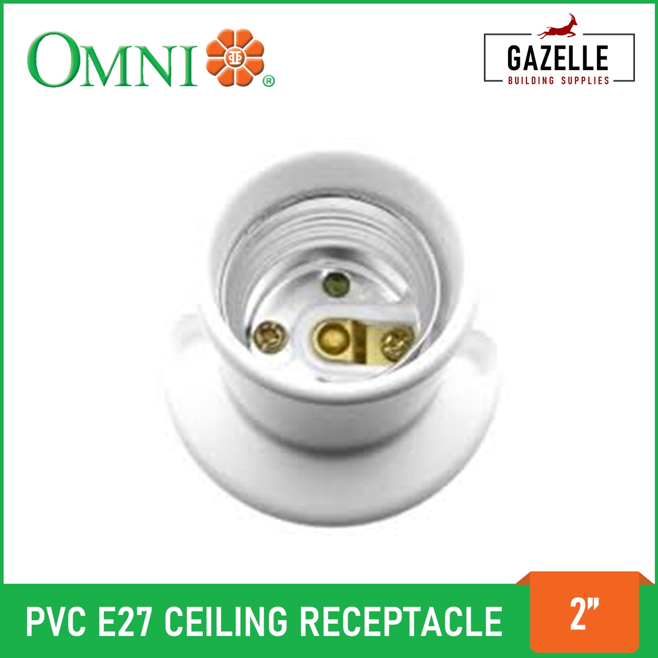 Omni Ceiling E27 Bulb Receptacle 2-1/4" / 4 1/5" Diameter with Screw ...