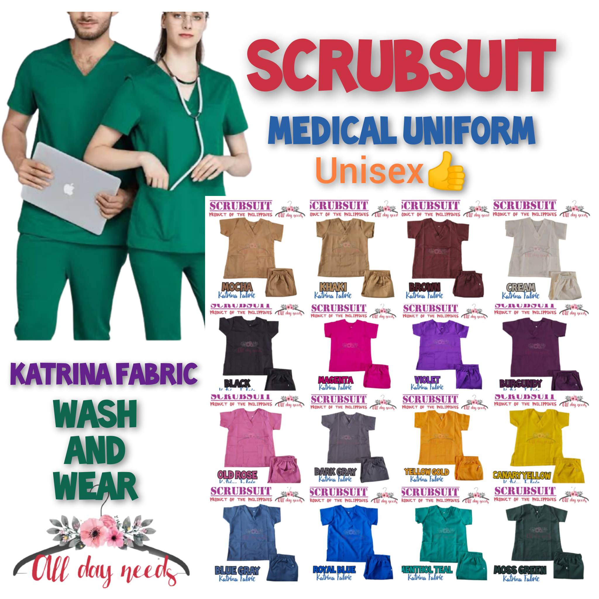 DC Manufacturing Quality Scrubsuit (katrina fabric) | Lazada PH