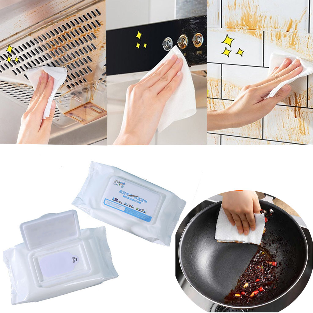 80pcs/pack Multi-purpose Fabric Kitchen Disposable Cleaning Tissue ...