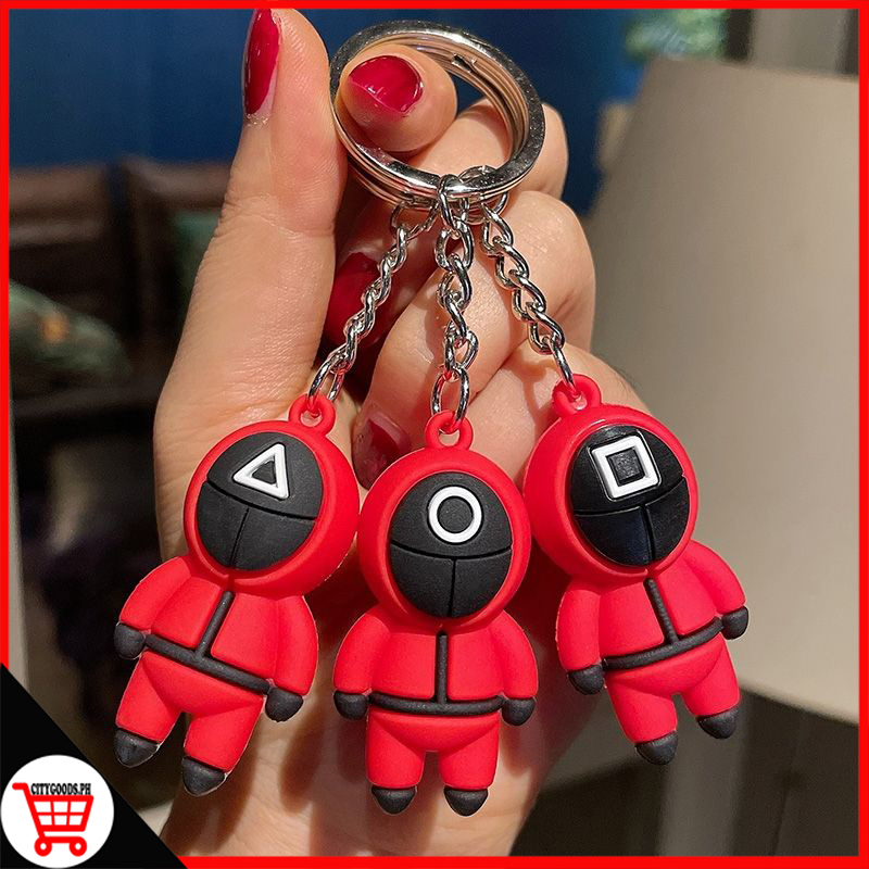City Goods Squid Game Key Ring Keychain Car Backpack Pendant Red Guard ...