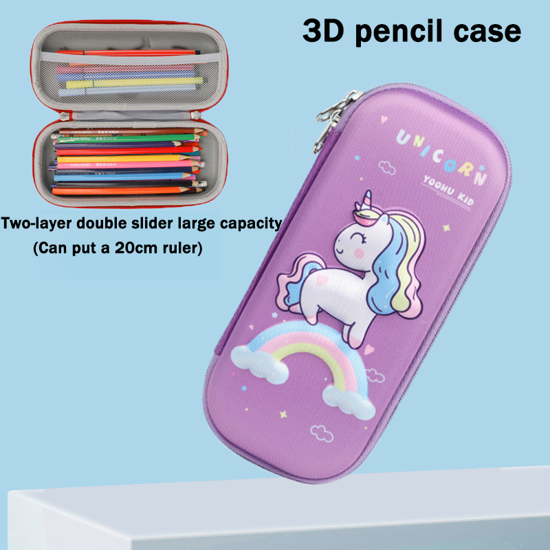 3D Kids Pencil Case Cute Cartoon Design School Supplies Pencil Cases ...