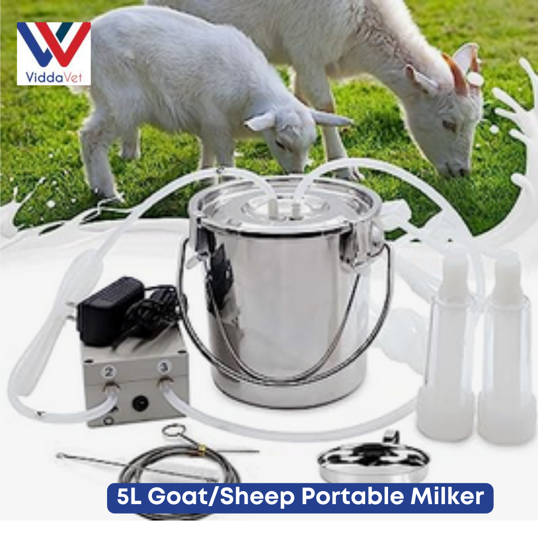 Viddavet portable milking machine for goat and sheep Goat Milking Machine 5L Automatic Pulsation ...