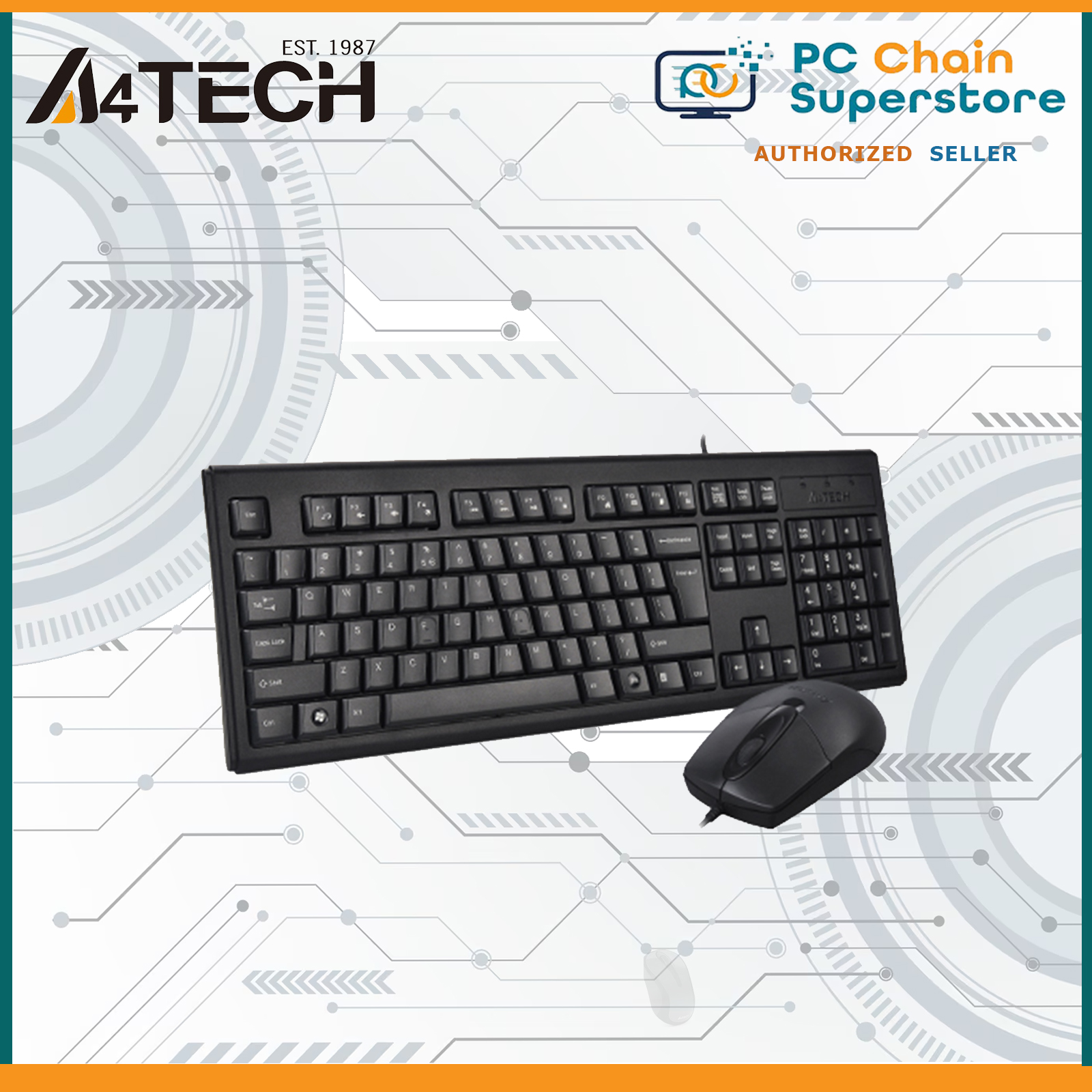 A4tech KRS-8372 / KRS-8572 USB A-SHAPE Wired Keyboard and Mouse Combo ...