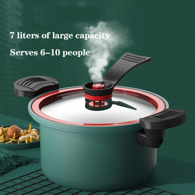 Micro-Pressure Cooker 3.5L7L Quick Gathering Heat Non-Stick Pot Suitable for cooking such as ...